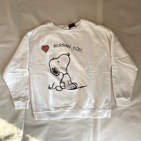 Zara | Shirts & Tops | Girls Zara Peanuts Snoopy Sweatshirt | Poshmark